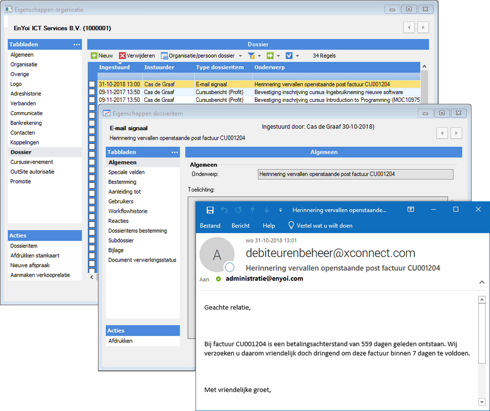 Automatisch e-mailbericht versturen bij signaal - AFAS Help Center