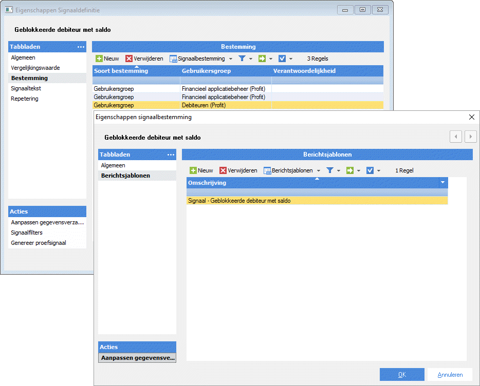 Automatisch e-mailbericht versturen bij signaal - AFAS Help Center