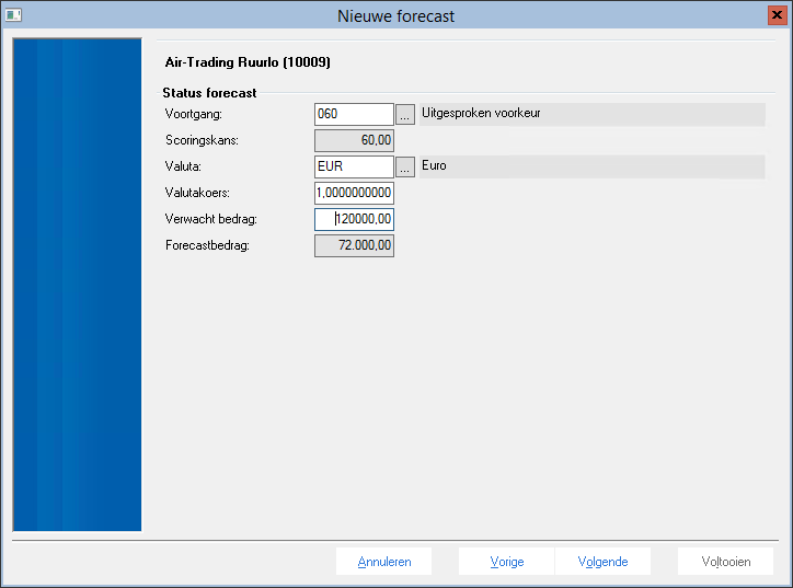 Forecast toevoegen - AFAS Help Center